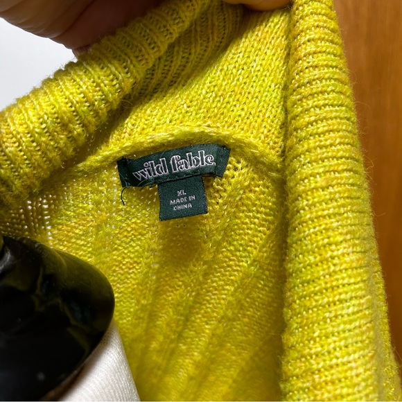 wild fable | Sweaters | Chartreuse Button Down Sweater | Poshmark